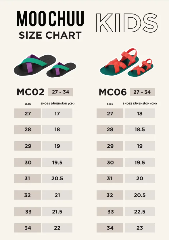 Size Chart - Moo Chuu Indonesia